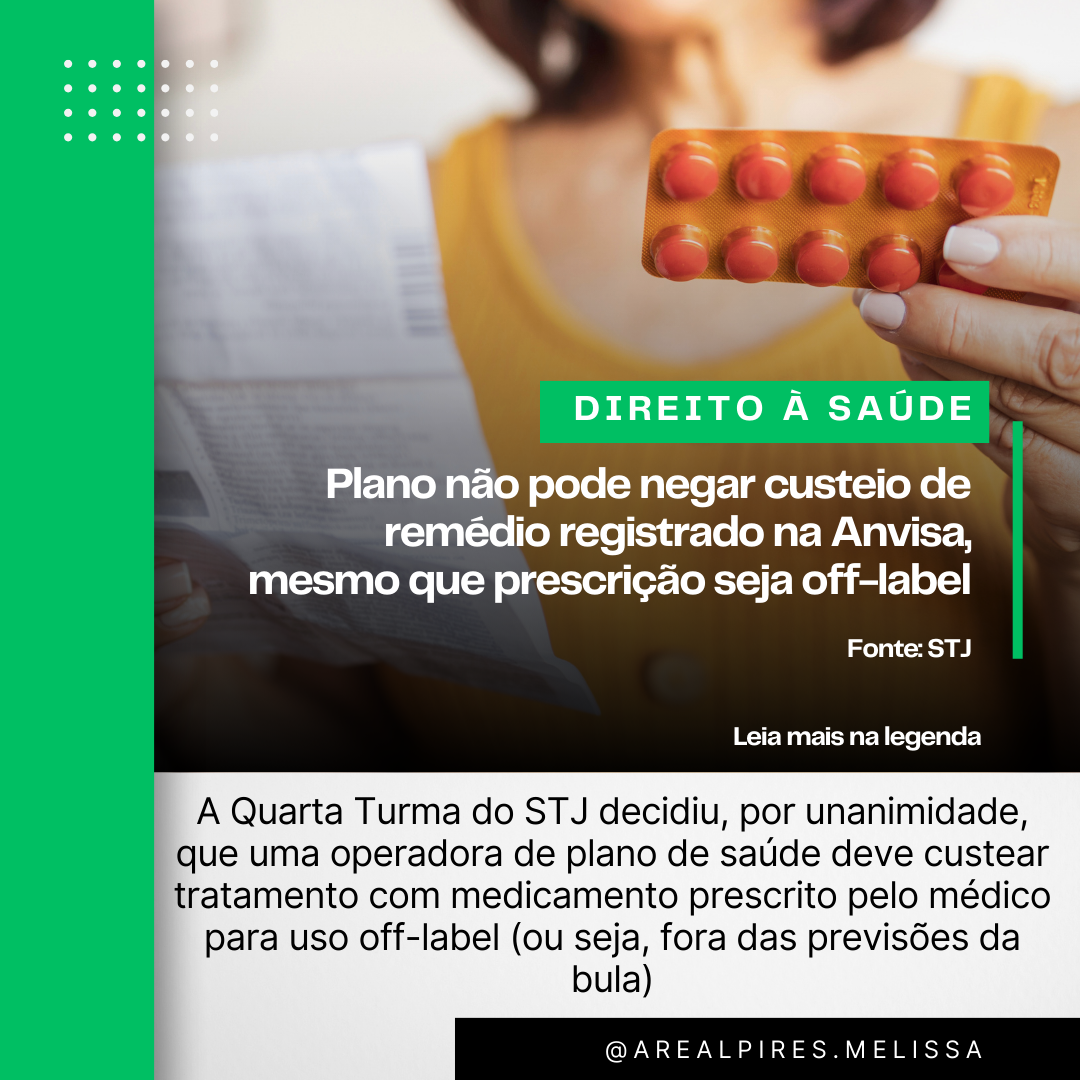 Plano não pode negar custeio de remédio registrado na Anvisa, mesmo que ...